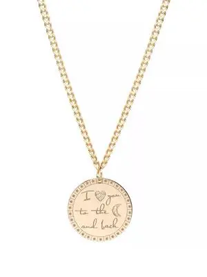Zoe Chicco Diamond Medallion Necklace - Gold