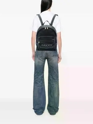 Gucci 2016-2026 Leather Logo Backpack