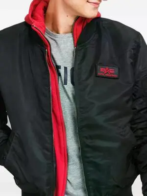 Alpha Industries Ma-1 D-tec Logo-print Hooded Bomber Jacket