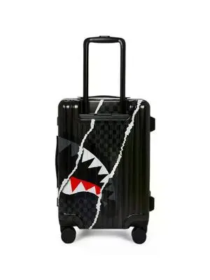 SPRAYGROUND Shark Slash Check-pattern Shark-print Carry-on Luggage