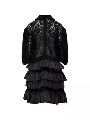 Comme Des Garçons Ruffle Lace Midi Dress