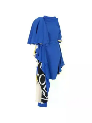 Loewe Stretch Viscose Asymmetric Draped Dress