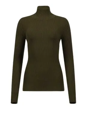 Victoria Beckham High-neck Fitted Sweater