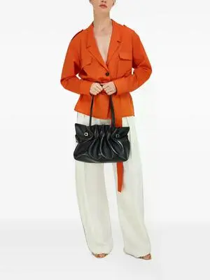 FERRAGAMO Soft Leather Shoulder Bag - Black