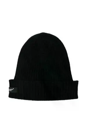 Undercover Ribbed-knit Beanie Hat - Black