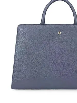 AIGNER Cybill Pebbled-leather Tote Bag
