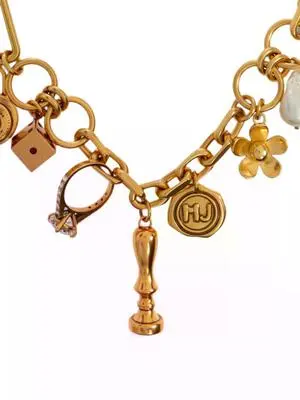 Marc Jacobs Tone Link Charm Statement Necklace