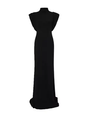 MUGLER Draped Sleeveless Gown