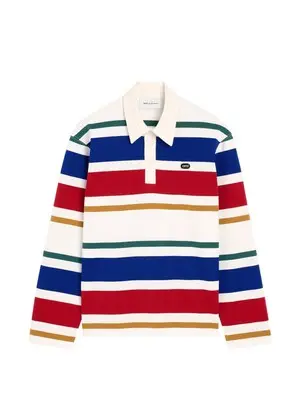 AMI Paris Striped Cotton Polo