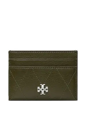 Tory Burch Charlie Quilted Card Case - Green