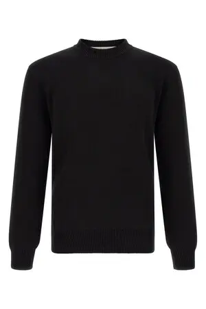GOLDEN GOOSE Ribbed Sweater With Logo - Black