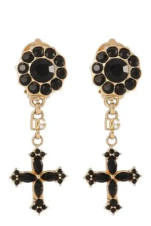 Dolce & Gabbana Cross Pendant Earrings
