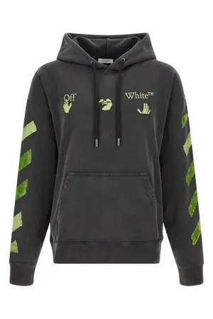 Off-White Bacco Arrow Skate Hoodie - Gray