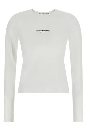 Alexander Wang Logo Print Long-sleeve T-shirt - White