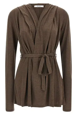 Max Mara Falda Jersey Cardigan - Brown