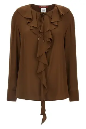 Max Mara Mstepica Silk Blouse - Brown
