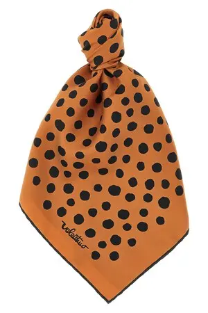 Valentino Garavani Pois Dalmata' Scarf - Brown