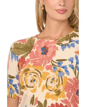 Vince Camuto Short Sleeve Crewneck Sweater