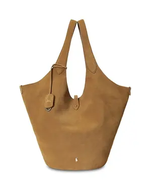 Polo Ralph Lauren Polo Play Large Suede Tote Bag - Brown
