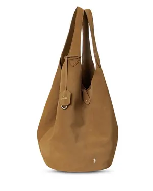 Polo Ralph Lauren Polo Play Large Suede Tote Bag - Brown