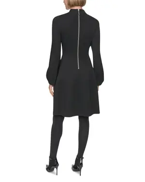 Sonia Rykiel Paris Domino Embellished Collar Long Sleeve Dress