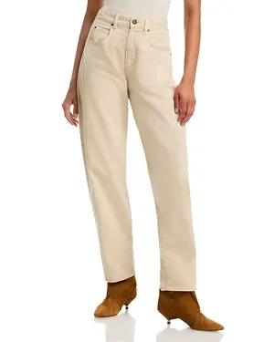 Isabel Marant Étoile Oriane High Rise Tapered Jeans - Beige