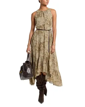Michael Kors Printed High Low Midi Dress