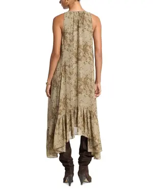 Michael Kors Printed High Low Midi Dress
