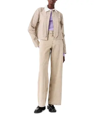 Maje Citilou Cotton Embellished Shirt