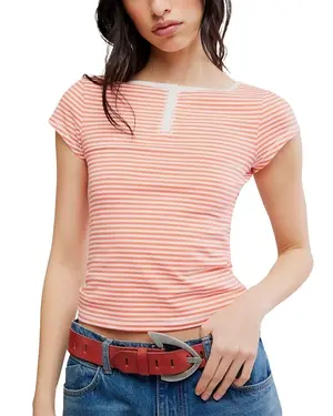 Free People We The Free Noa Leather Belt - Crimson