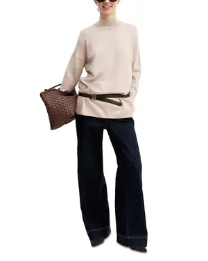 EMME Emmlonza Mock Neck Tunic Sweater