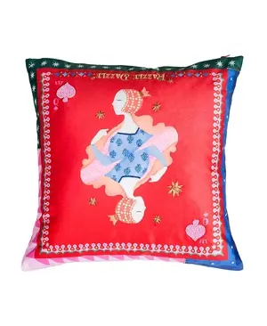 ZSA ZSA ZSU Digital Printed Cushion, 20 X 20 - Red