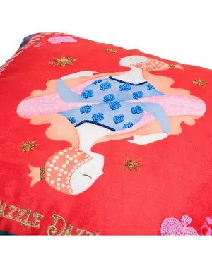 ZSA ZSA ZSU Digital Printed Cushion, 20 X 20 - Red
