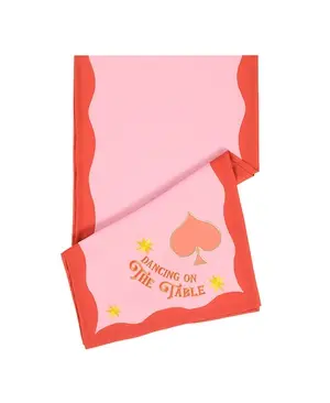 ZSA ZSA ZSU Nilufer Digital Printed Embroidered Polyester Runner, 19.6 X 70.8 - Pink