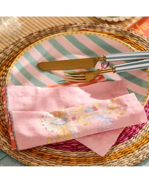 ZSA ZSA ZSU Nilufer Digital Printed Cotton Napkin Set, 17.7 X 17.7