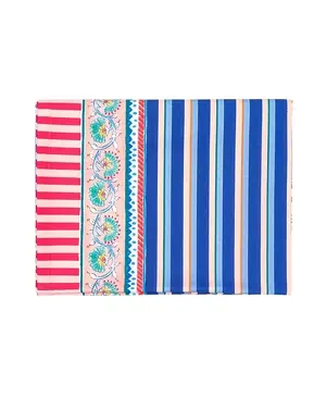 ZSA ZSA ZSU Nilufer Digital Printed Cotton Tablecloth, 63 X 94.5 - Blue