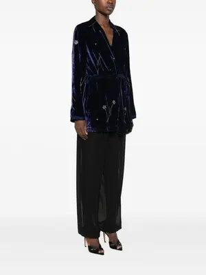 FORTE_FORTE Embroidered Velvet Kimono