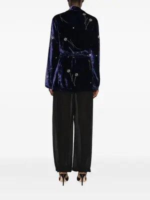 FORTE_FORTE Embroidered Velvet Kimono