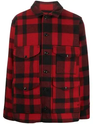 Filson Mackinaw Wool Plaid Jacket - Red