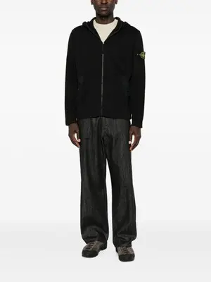 Stone Island Cotton Hoodie - Black