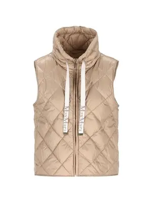 Max Mara Quilted Down Vest - Beige