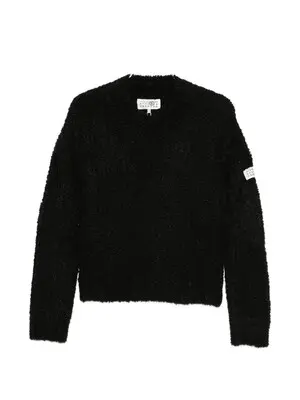 MAISON MARGIELA Logo Crewneck Jumper - Black
