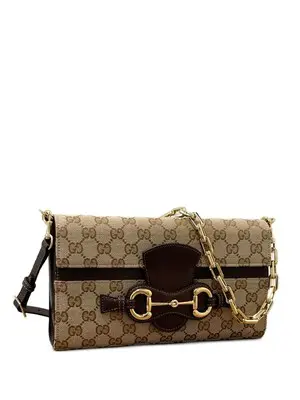 Gucci Horsebit Ristretto Medium Shoulder Bag - Beige