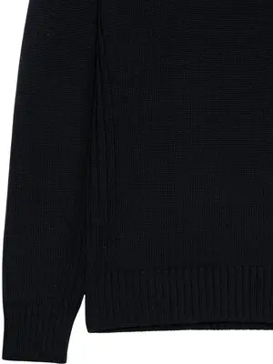 KANGRA Roll-neck Wool Sweater - Blue