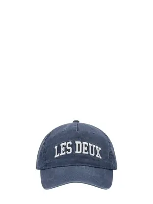 LES DEUX Collage Washed Soft Baseball Cap - Blue