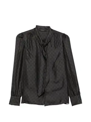 Gucci Gg Print Silk Shirt