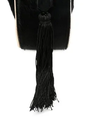 FORTE_FORTE My Pepita Leather Bucket Bag - Black
