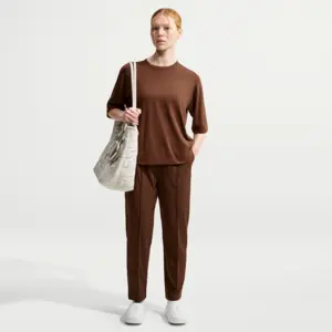 Nike 24.7 Perfectstretch Dri-fit Uv Protection High-rise Tapered Pants - Brown