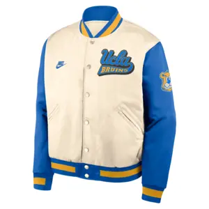 Nike Ucla Legacy College Full-snap Bomber Jacket - Brown