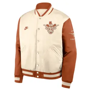 Nike Texas Legacy College Full-snap Bomber Jacket - Brown